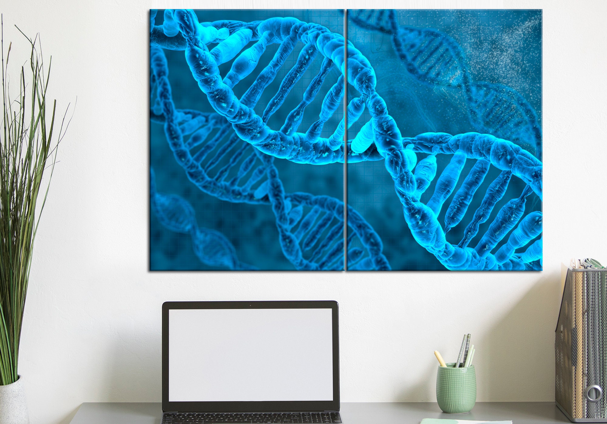 Dna Art Dna Chain Dna Wall Art Dna Decor Dna Chain Canvas - Etsy