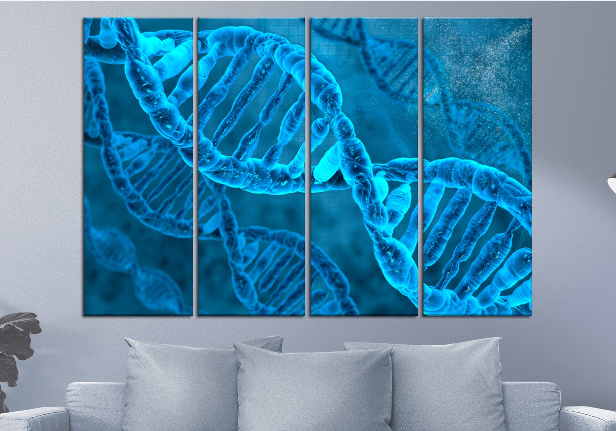 Dna Art Dna Chain Dna Wall Art Dna Decor Dna Chain Canvas - Etsy