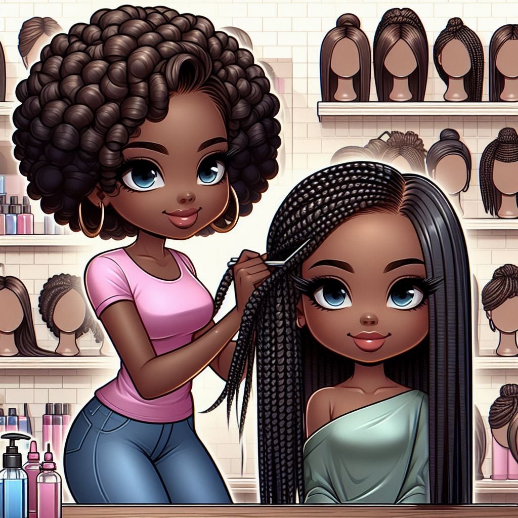 Chatgpt & Dall-e3 Prompt Guide Chibi Dolls Salon Braiding Hair Create ...