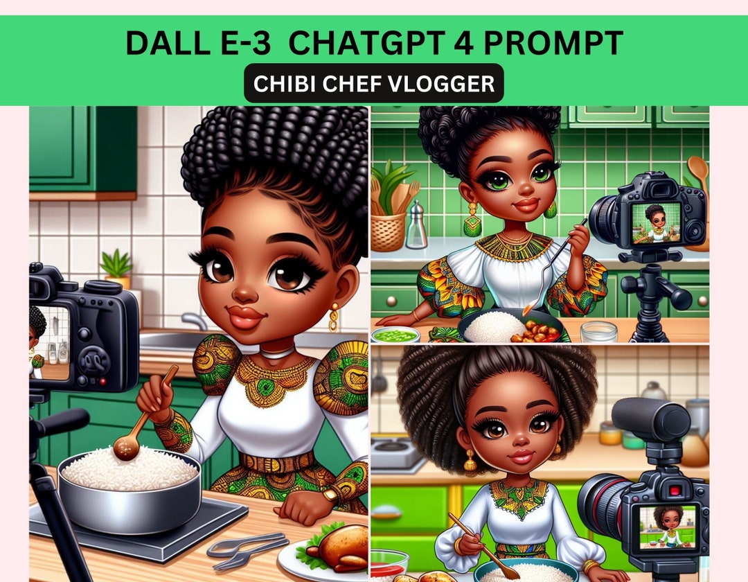 Chatgpt & Dall-e3 Prompt Guide | Chibi Dolls | Chef Clipart Prompt ...