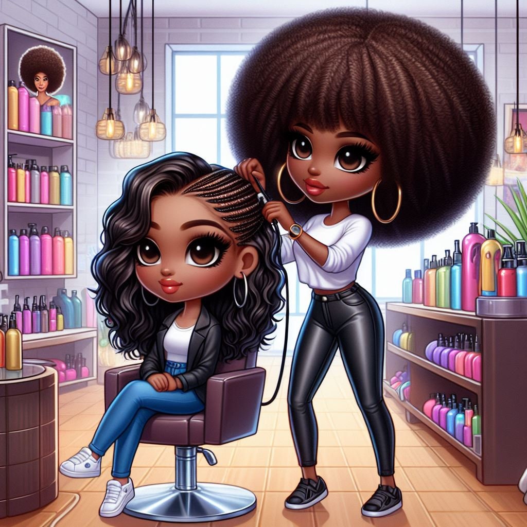 Chatgpt & Dall-e3 Prompt Guide | Chibi Dolls | Salon Braiding Hair ...