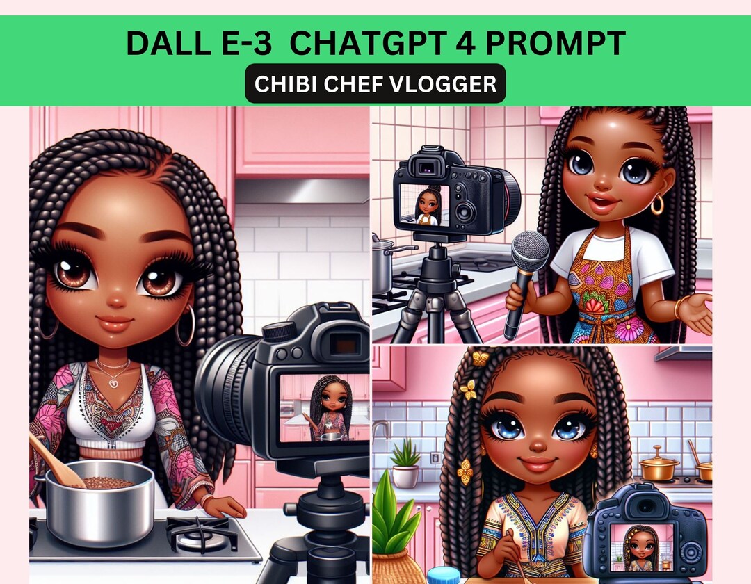 Chatgpt & Dall-e3 Prompt Guide | Chibi Dolls | Chef Clipart Prompt ...