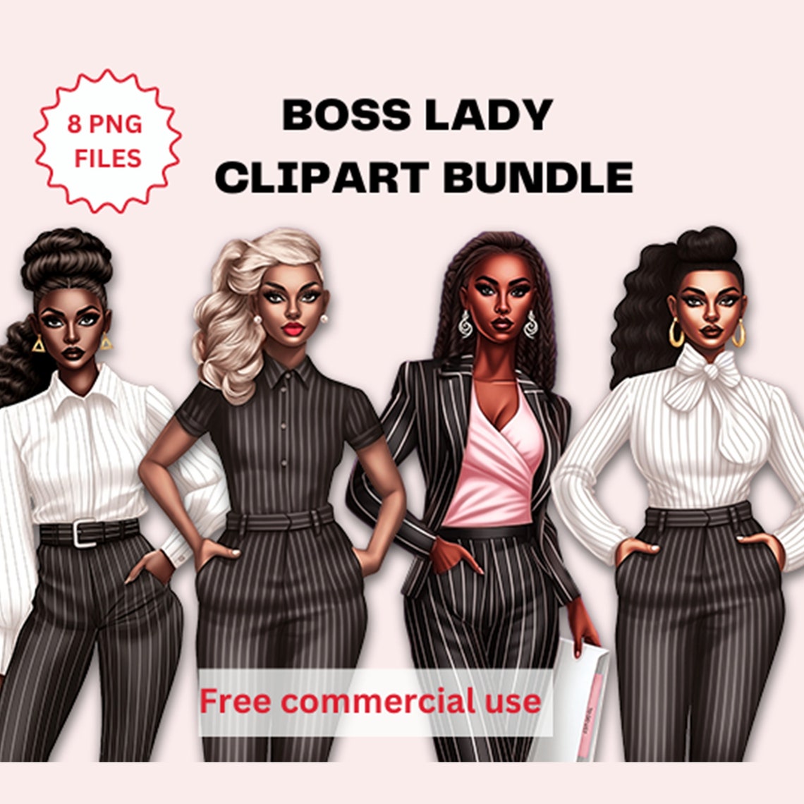Boss Lady Clipart, Boss Babe PNG, Planner Clipart Doll, Fashion Girl ...