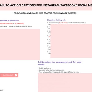 60 CALL-TO-ACTION Caption Templates for Instagram/facebook/social Media ...