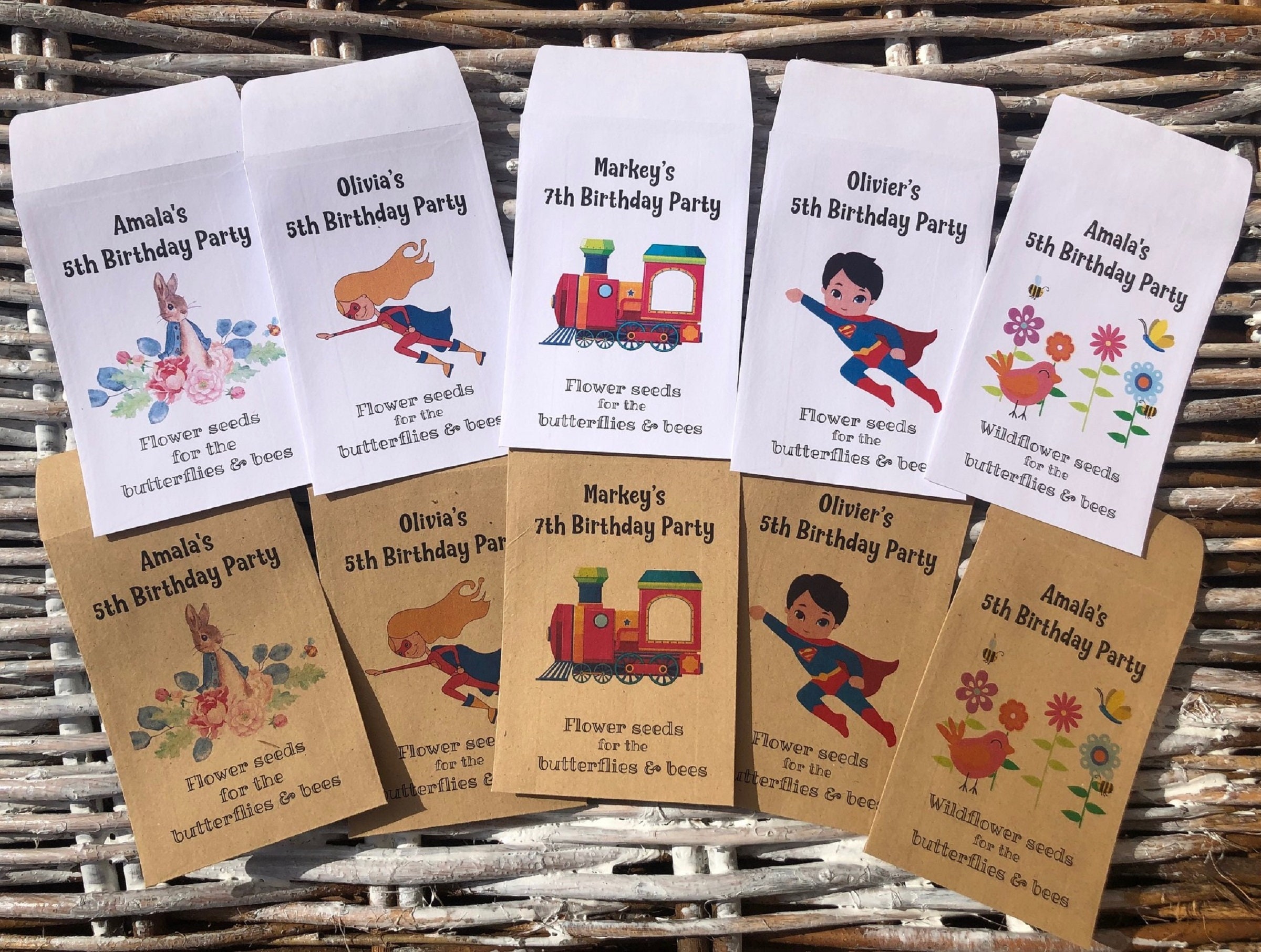 Children's Seed Packet Birthday Party Bag Fillers - Etsy UK