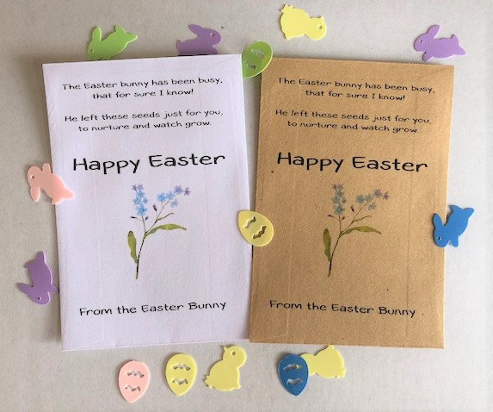 Easter Gift Seed Packet, Personalised - With/without Seeds - 3 Designs ...