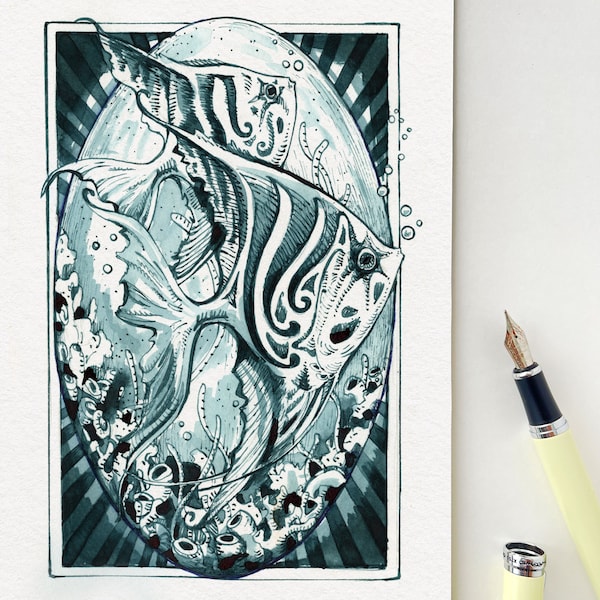 Angelfish Wall Art - Etsy