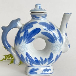 Donut Teapot Chinoiserie Vase Asian Home Decor Unique Ceramic Teapot - Etsy