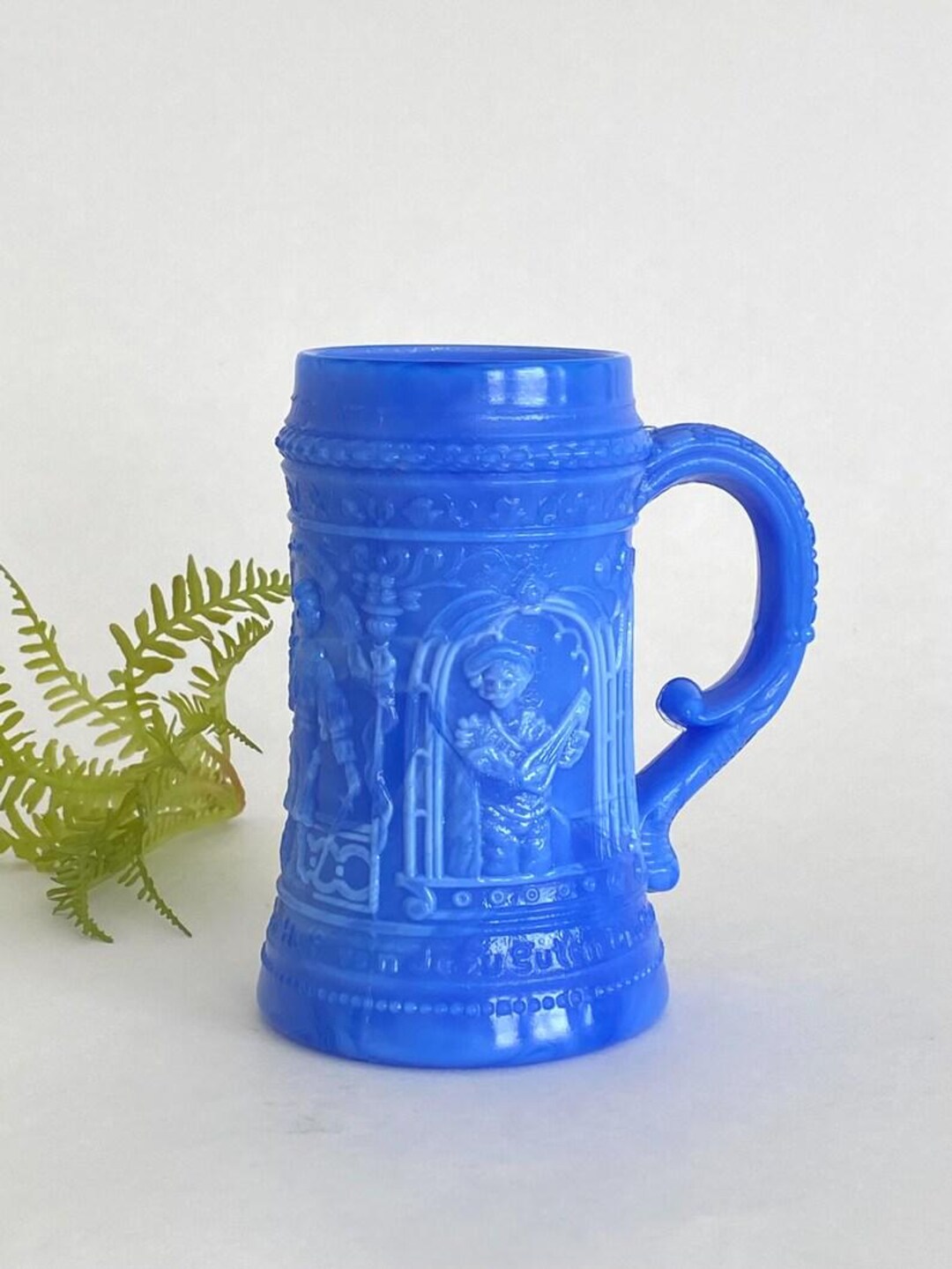 Greentown Glass | Westmoreland | Mckee Blue Slag Stein, Serenade ...