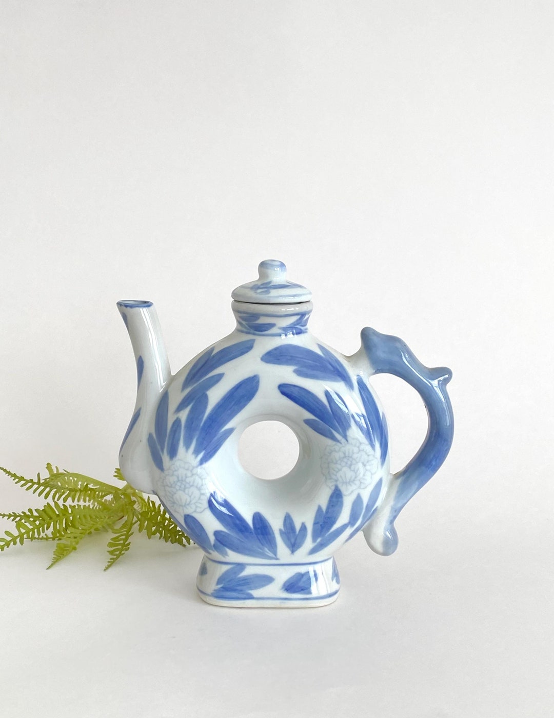 Donut Teapot Chinoiserie Vase Asian Home Decor Unique Ceramic Teapot - Etsy