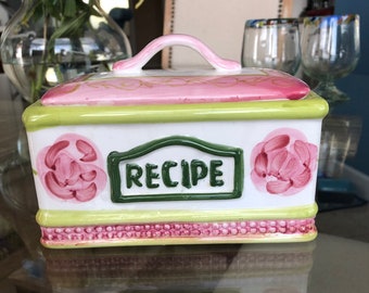 Ceramic Recipe Box | Etsy