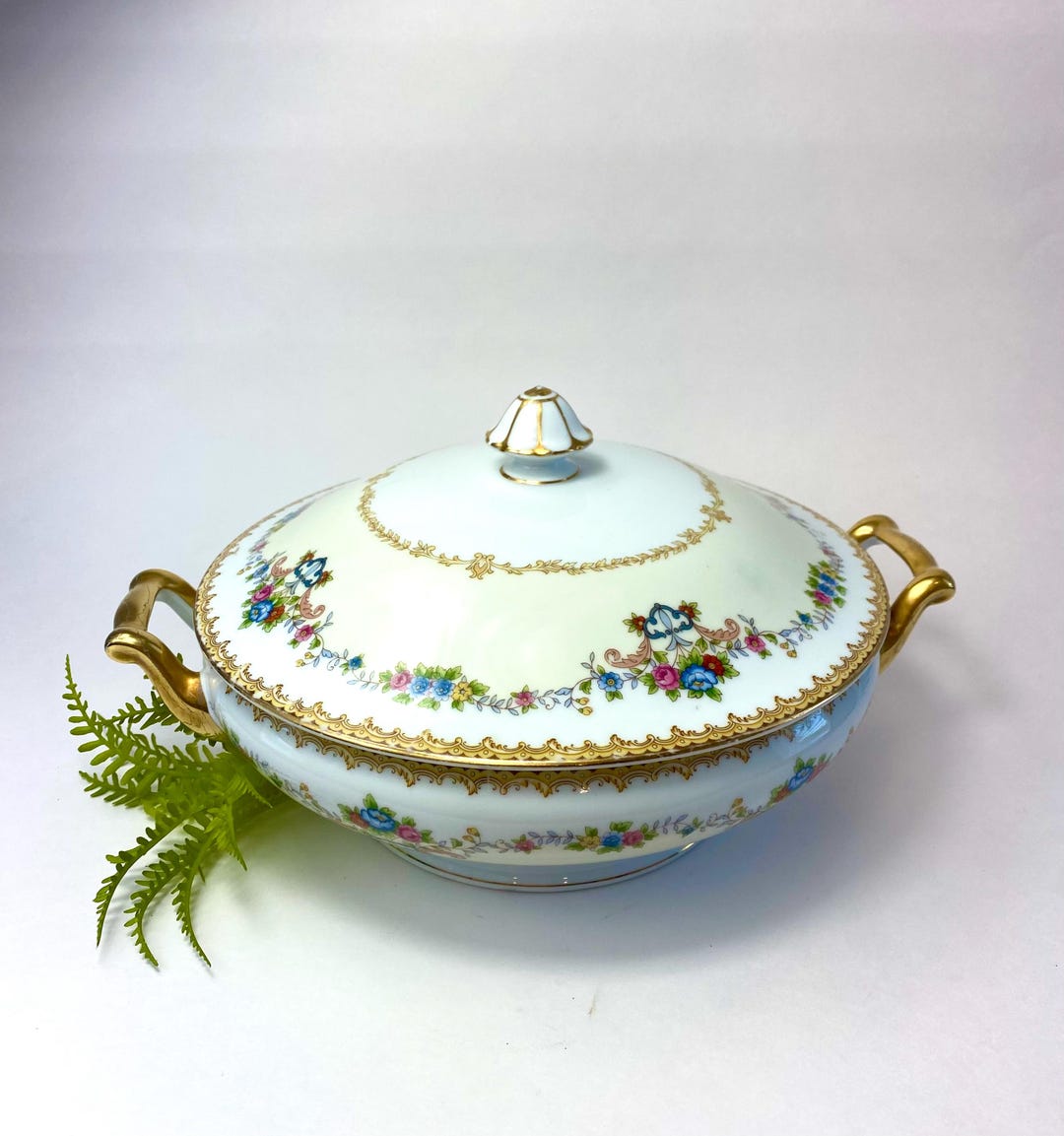 Vintage Noritake Floral Tureen: Hand-painted Japan Porcelain, Morimura ...