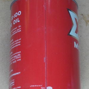 Original Vintage Shell X-100 One Quart Motor Oil Can Metal Gas Sign ...