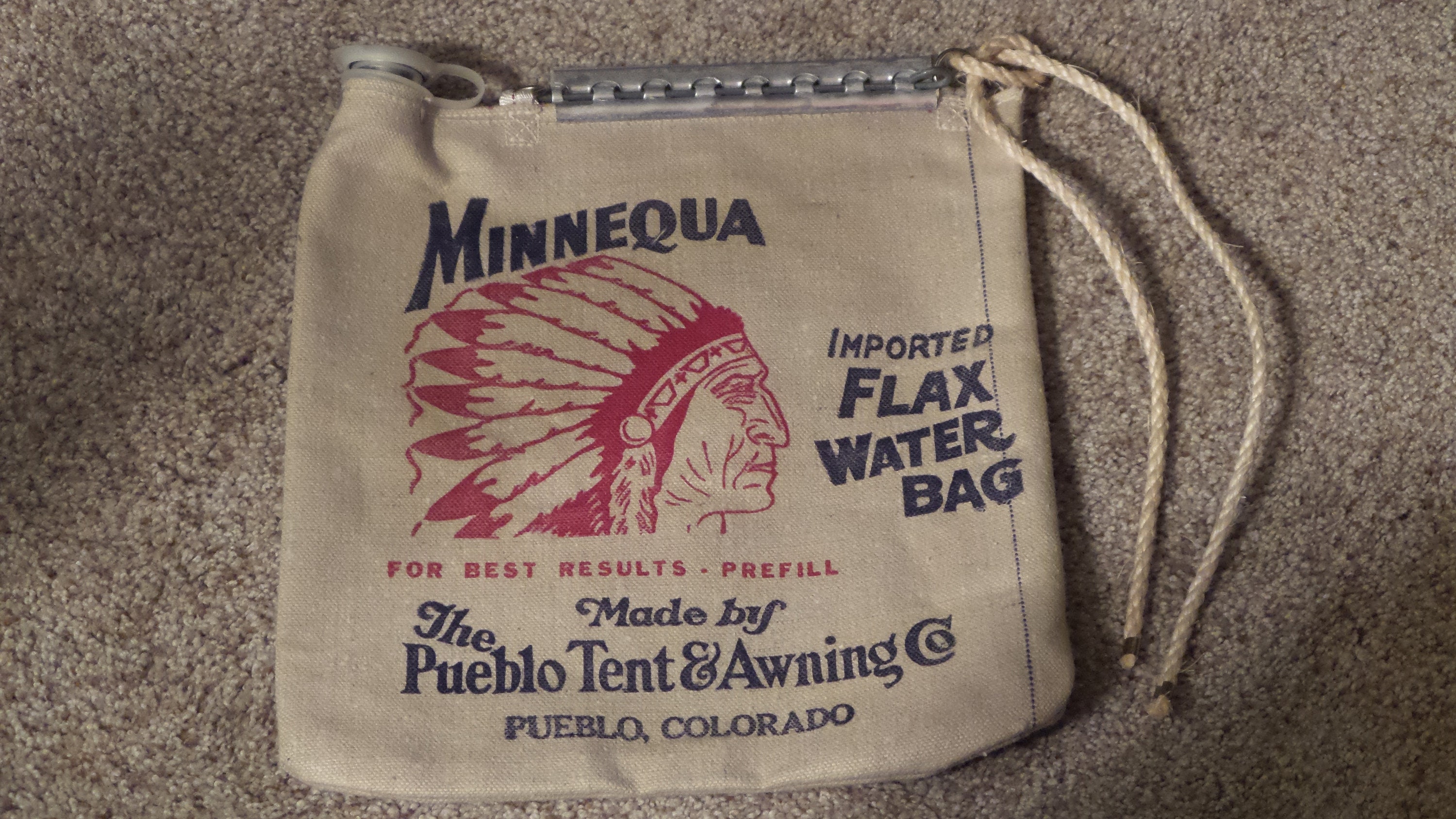 MINNEQUA Radiator Water Bag Pueblo Tent & Awning Co Canvas | Etsy