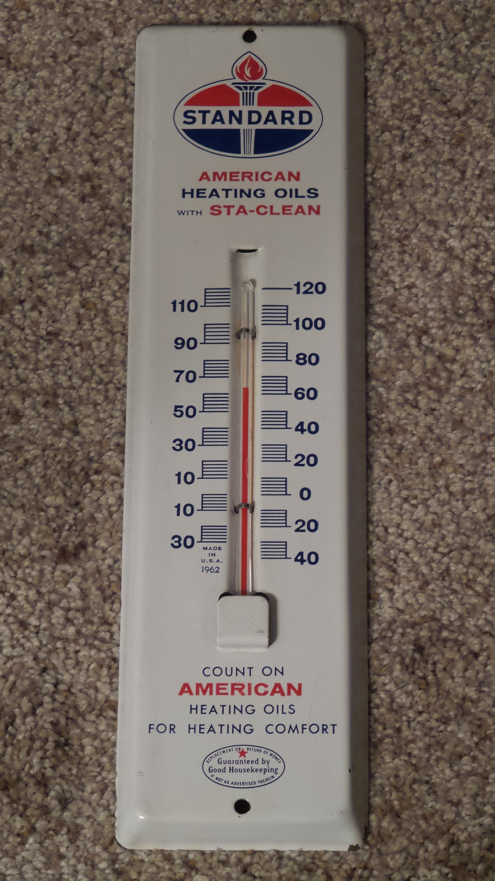 Vintage 1960's Standard American Oil Wall Thermometer NOSMINTY - Etsy