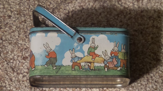 Antique PETER RABBIT Tin Litho TINDECO Candy Pail Bunny - Etsy