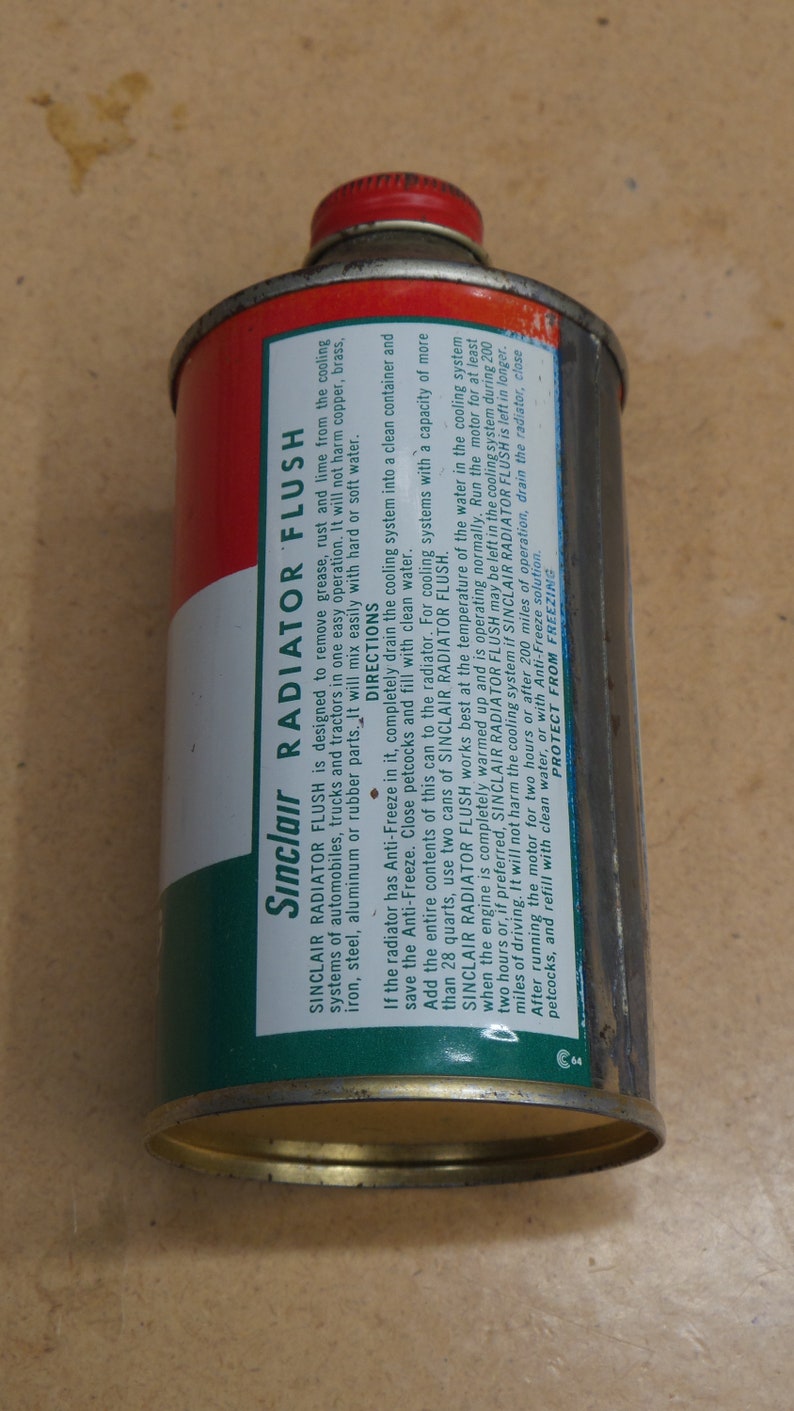 Vintage Sinclair Radiator Flush Advertising Oil Can ~FULL~NOS - Etsy