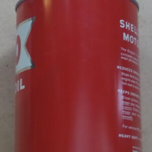Original Vintage Shell X-100 One Quart Motor Oil Can Metal Gas Sign ...