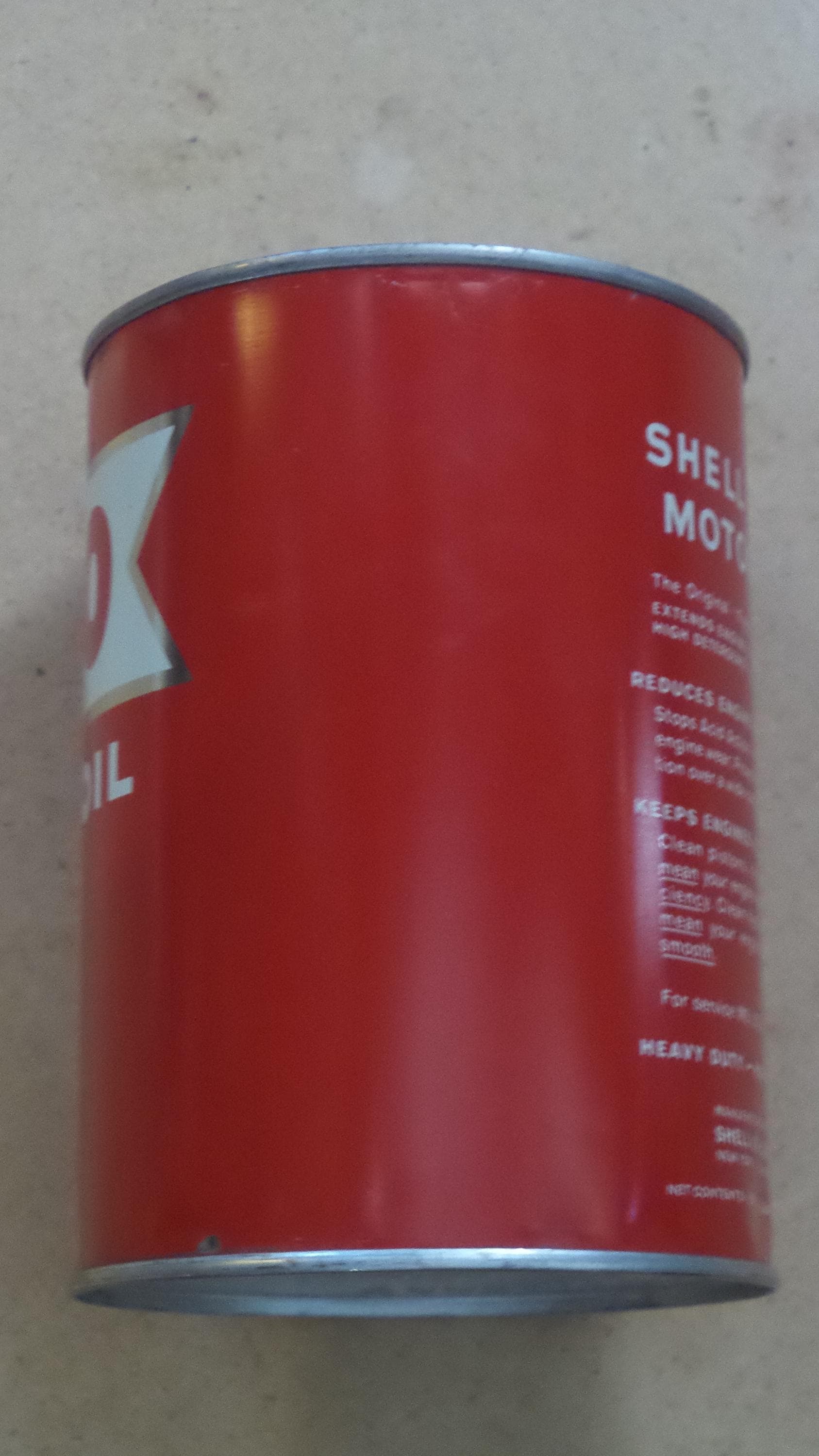 Original Vintage Shell X-100 One Quart Motor Oil Can Metal Gas Sign ...