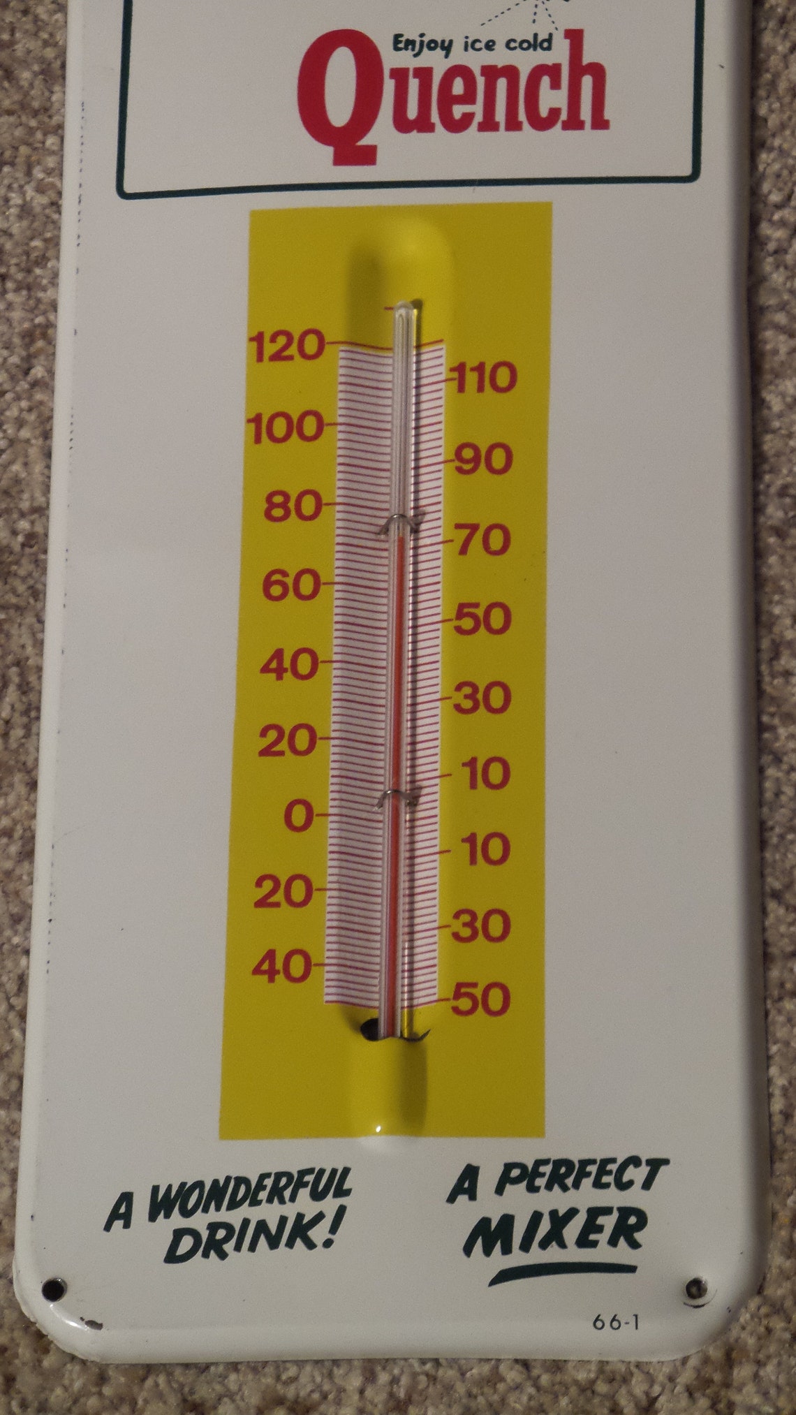 Vintage quench Soda Pop Metal Advertisement - Etsy