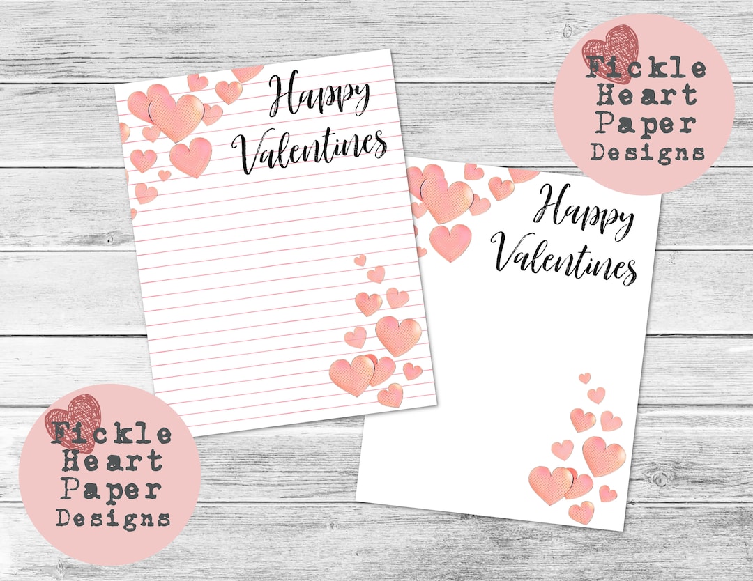 Valentines Day Lined Paper. Lined Paper. Letter Writing. Journal Paper ...