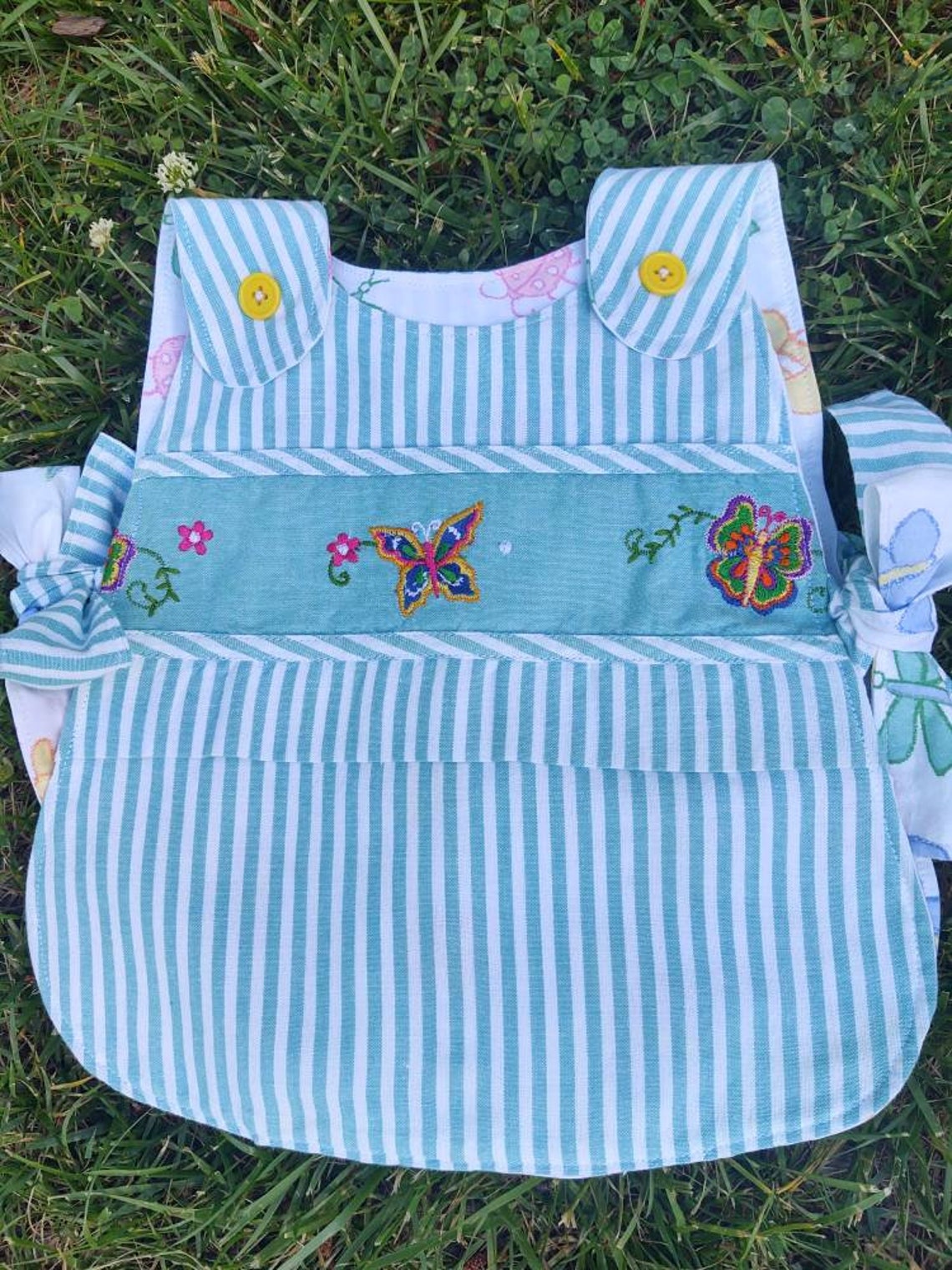 Handmade, Reversible, Repurposed Pinafore and Bib Ready for Summer With ...