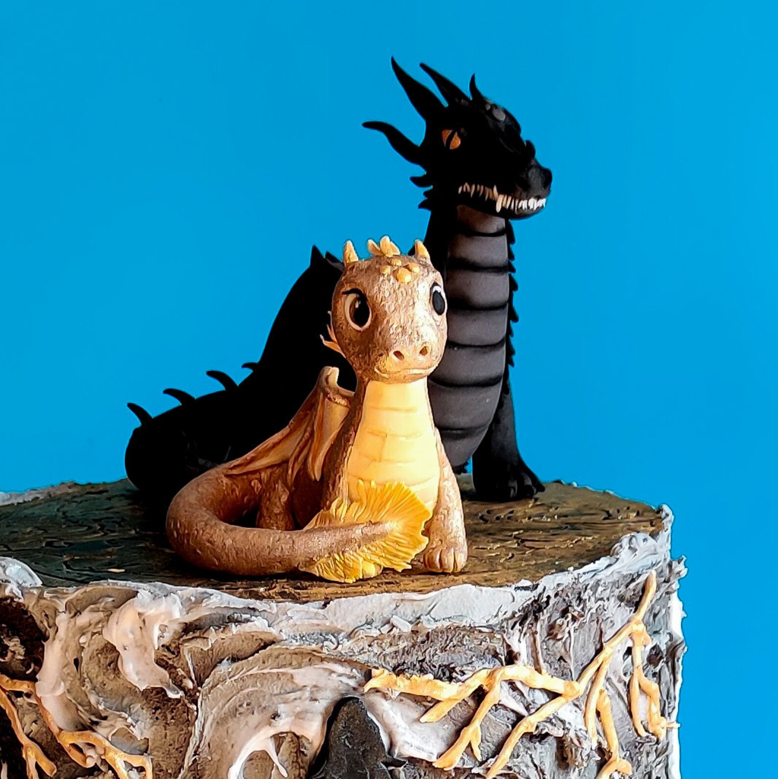 Dragon Custom Cake Toppers Fourth Wing Theme Sugarpaste Models Edible ...