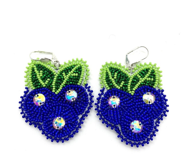 Native Beadwork Medallion Set Summer Blueberries - Etsy