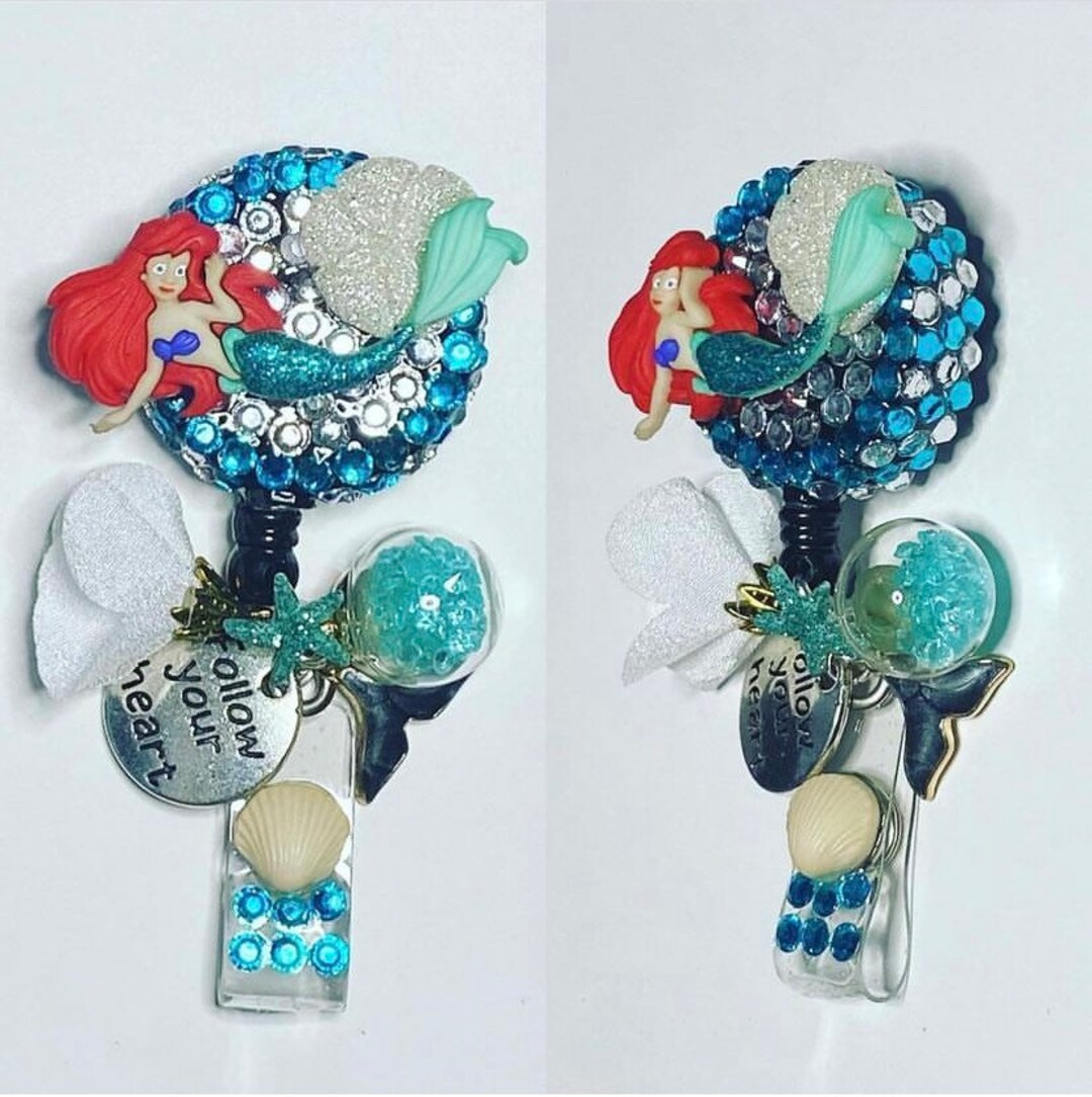 Ocean Mermaid Girl Retractable Badge Reel - Etsy