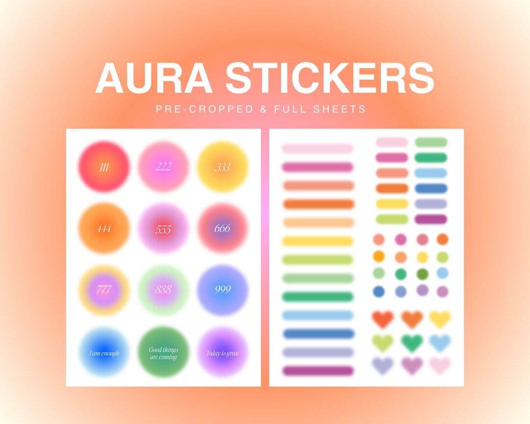 60 Auras Digital Stickers by Flourish Planner Digital Planner for ...