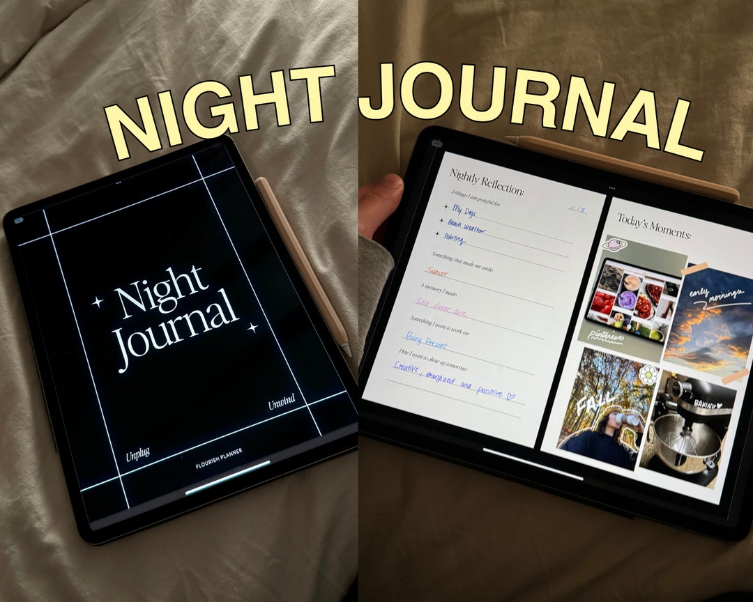 Night Journal by Flourish Planner | Digital Journal for Goodnotes - Etsy