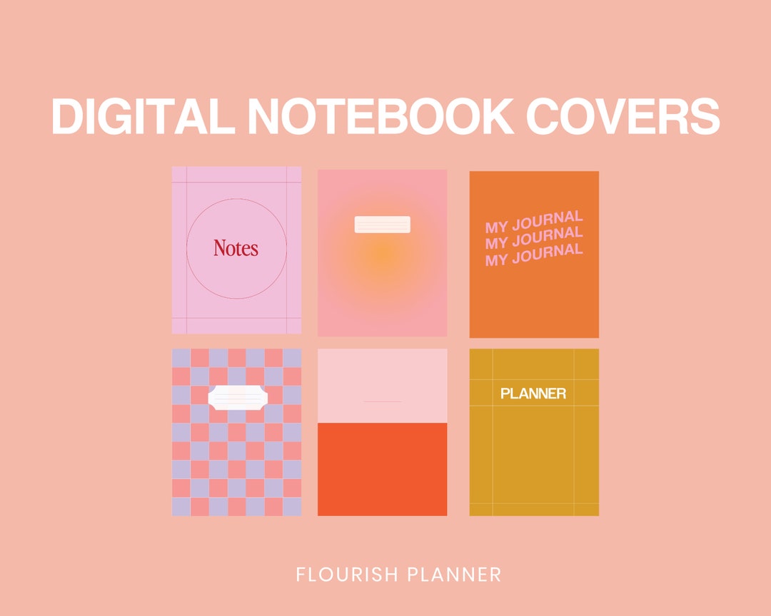 Pink Goodnotes Covers by Flourish Planner | Digital Notebook Covers for ...