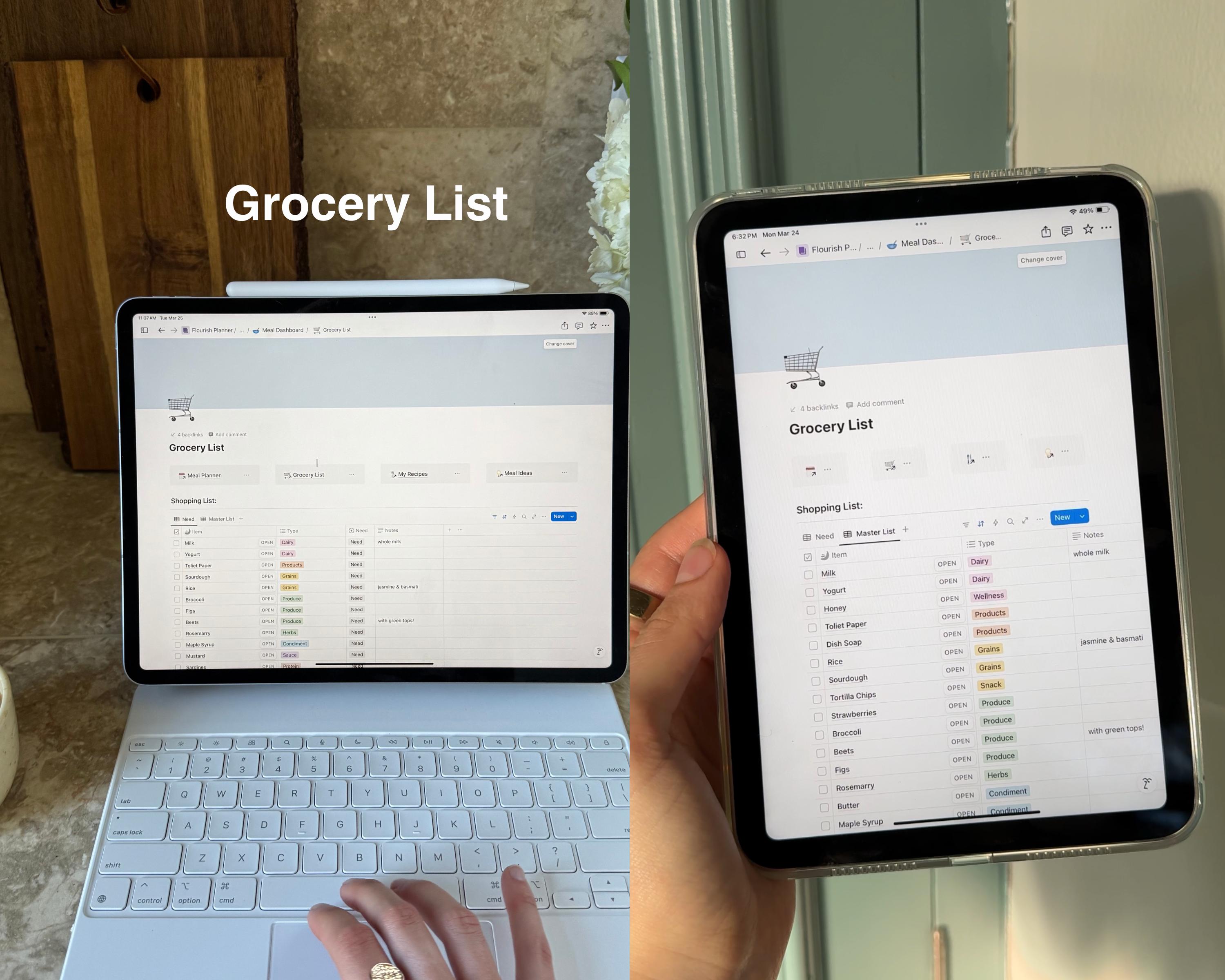 Notion Meal Planner | for Ipad, Iphone, & MacBook - Etsy