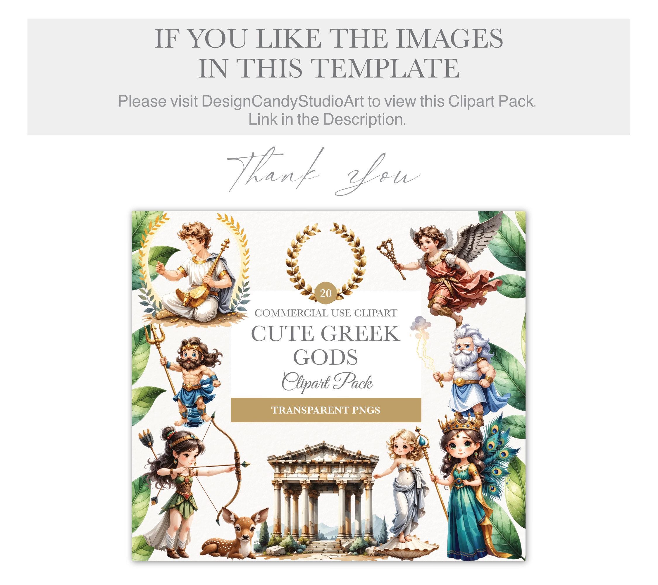 Greek Mythology Party Invitation, Editable Canva Template, Birthday ...