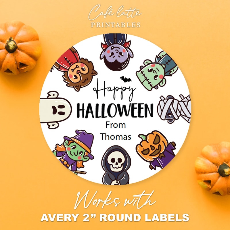 Halloween Stickers for Kids Printable - Etsy