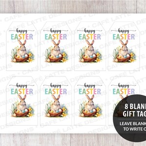 Easter Gift Tags Printable, Easter Bunny Gift Tags Editable Template ...