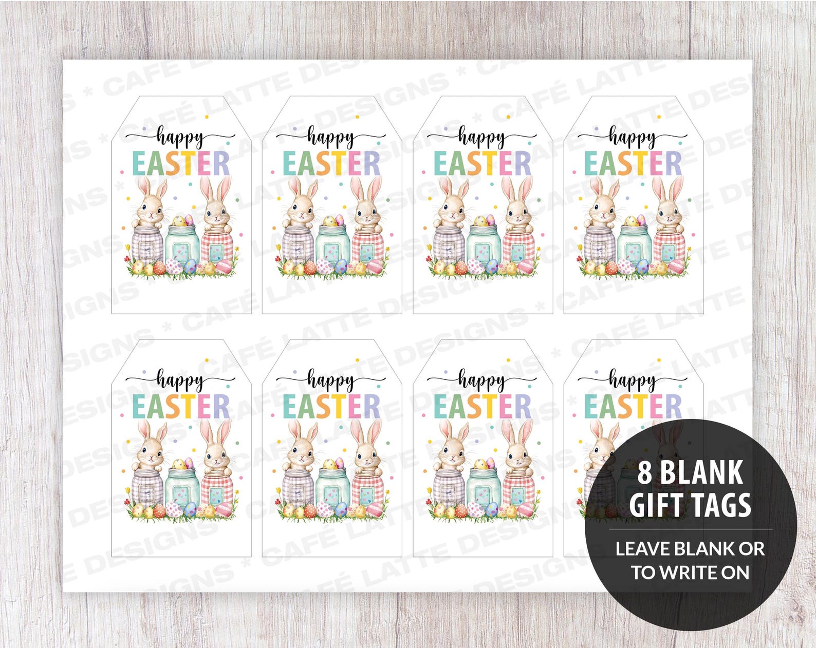 Easter Gift Tags Printable, Easter Bunny Gift Tags Editable Template ...