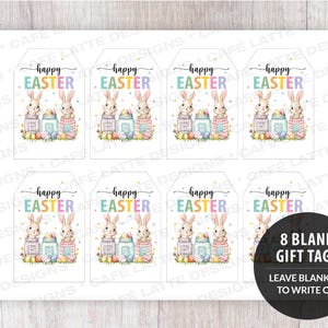 Easter Gift Tags Printable, Easter Bunny Gift Tags Editable Template ...