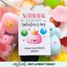 VALENTINES Squishy Gift Tags Printable, Custom School Kids Friends Gift ...