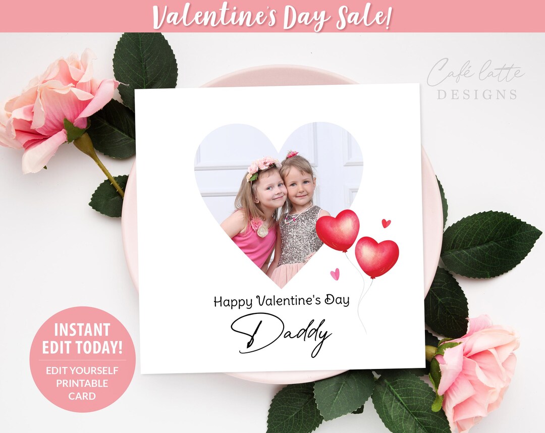 Valentines Day Daddy Card Printable, Valentines Card Gift for Dad From ...