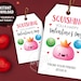 VALENTINES Squishy Gift Tags Printable, Custom School Kids Friends Gift ...