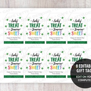 St Patricks Gift Tags Printable, St Patricks Gift Tags Editable ...
