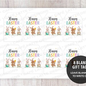 Easter Gift Tags Printable, Easter Bunny Gift Tags Editable Template ...