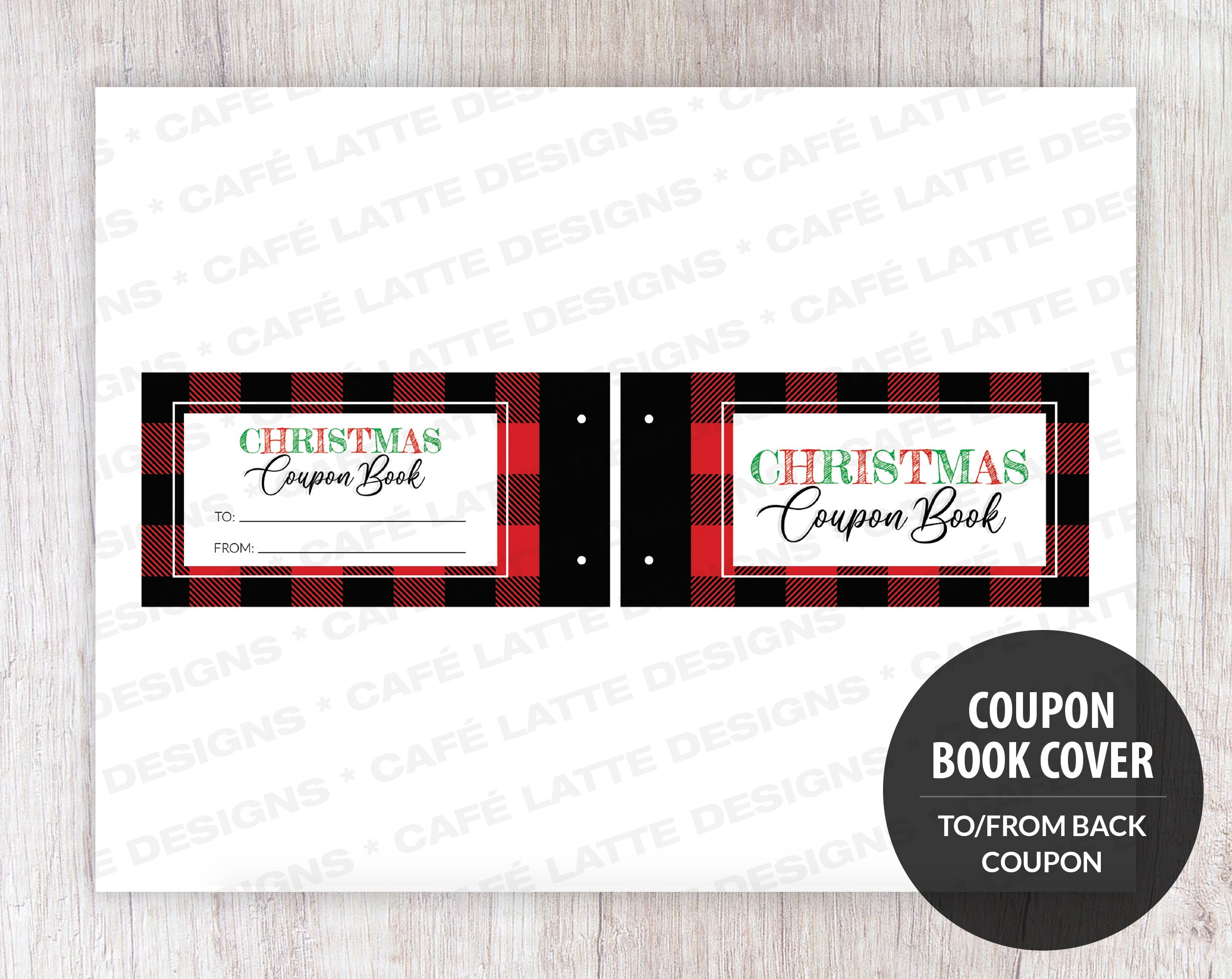 CHRISTMAS COUPON Book Editable Printable Template, Custom Booklet ...