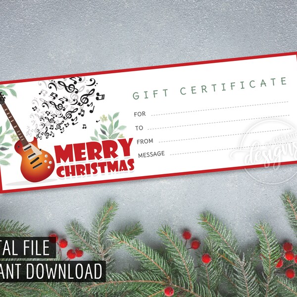 Guitar Lesson Gift Certificate - 60+ Gift Ideas for 2025