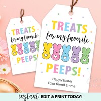 A4 Pink Printable Easter Bunny Mail Shipping Label PNG, Easter Bunny ...