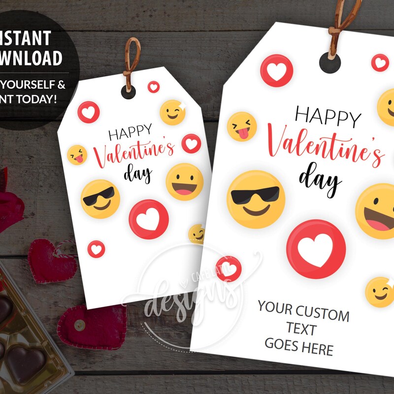 Printable Valentine Tags - Etsy