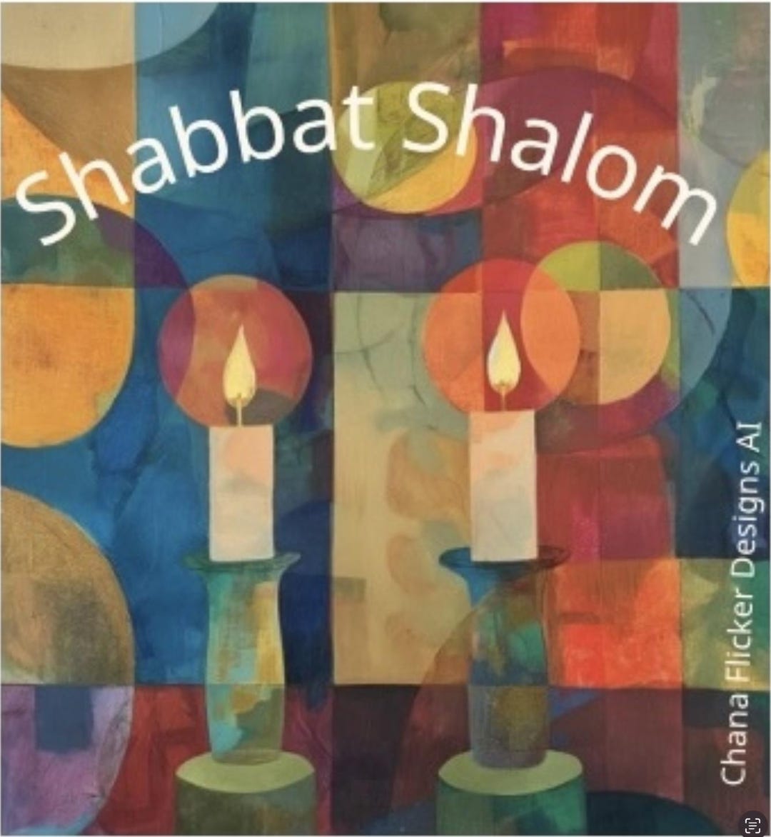 Abstract Shabbat Shalom Candle Card – Jewish Digital Download - Etsy