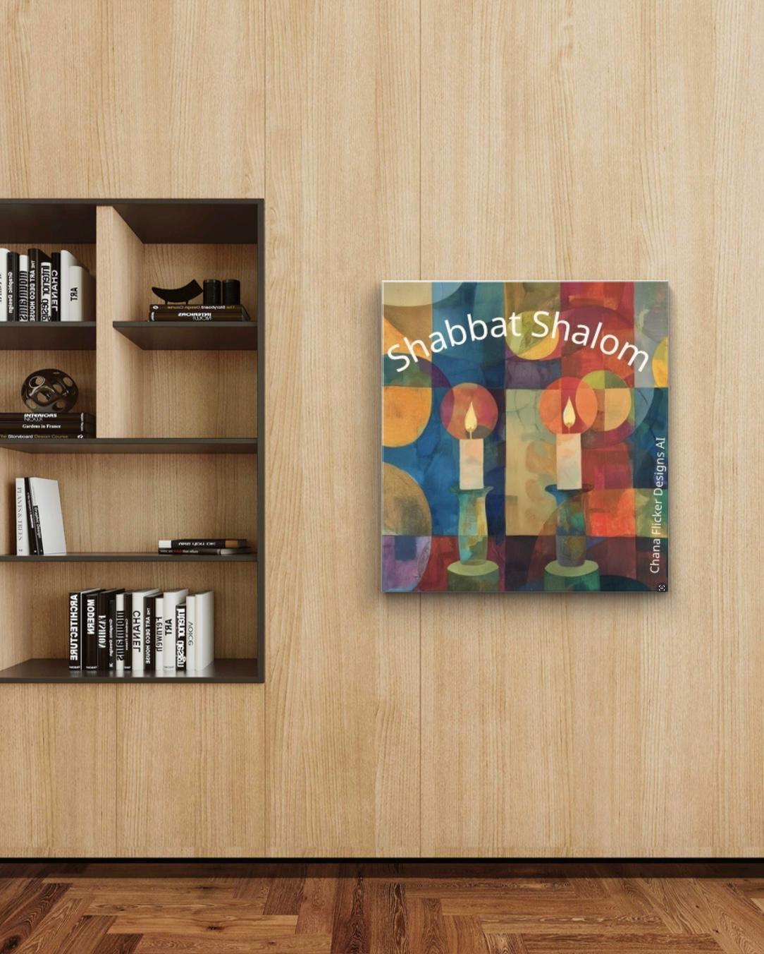 Abstract Shabbat Shalom Candle Card – Jewish Digital Download - Etsy