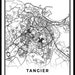 Tangier Map Print Morocco Map Art Poster Tingis Tanger - Etsy